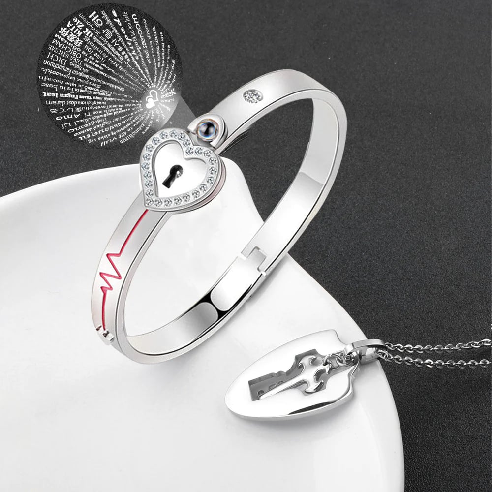 Lock Bracelet and Key Necklace Set – baybyy